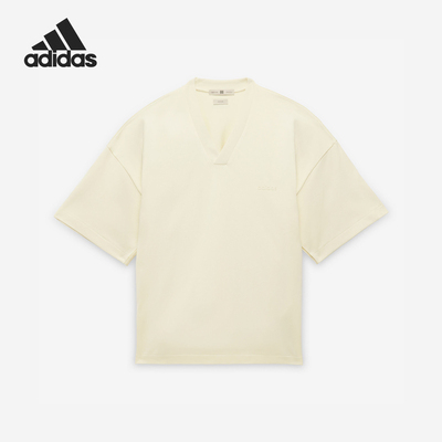 Adidas/阿迪达斯官方正品新款男女运动宽松休闲透气V领短袖IS8735