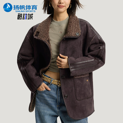 Adidas/阿迪达斯正品三叶草女士运动 新年款双面穿复古外套KT3146