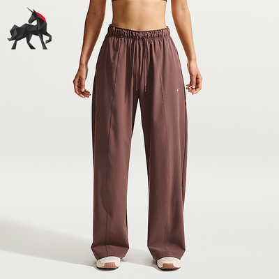 Nike/耐克正品One Dri-FIT 女士运动梭织阔腿系带长裤IQ0343-502