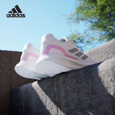 Adidas/阿迪达斯正品2025女士低帮系带网面防滑跑步鞋JI3981