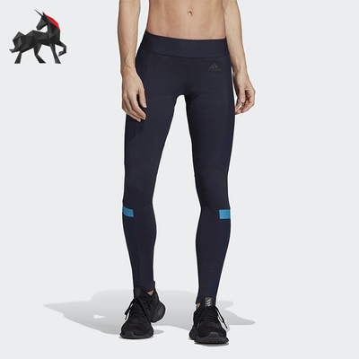 Adidas/阿迪达斯正品新款女藏蓝色跑步健身经典休闲紧身裤DT9365