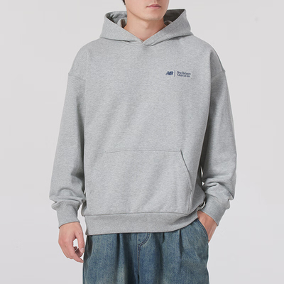 New Balance/NB正品运动男子经典复古连帽卫衣套头衫AMT44321-GHM