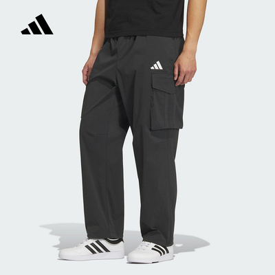 adidas阿迪达斯拒水工装运动裤正品秋男大口袋宽松梭织长裤KF2481
