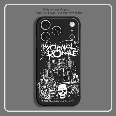 My Chemical Romance摇滚周边8色液态硅胶12手机壳11适用14苹果15 16 17PROMAX红米K90全包软VIVO小米13