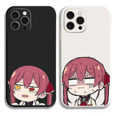 HOLOLIVE宝钟玛琳Marine黑白侧边11手机壳16适用iphone13PRO苹果15maxr红米17一加ace3小米14液态IQOO12硅胶