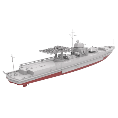 预售 RHWS72020/S 1/72  苏联1124型装甲炮艇 多管火箭炮改型