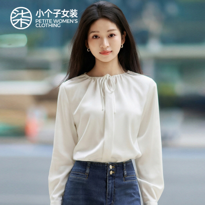 柒量一裁醋酸小个子白色衬衫