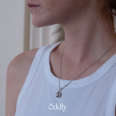 oddly 鸡蛋吊坠项链新款镀金吊坠锁骨链女夏小众高级感原创设计