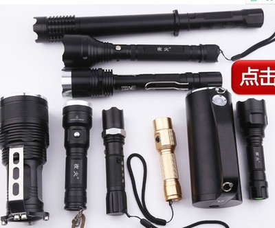 强光远射LED灯珠户外手电筒