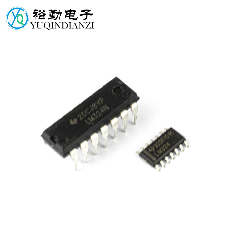 四路运算放大集成电路 LM324直插/贴片芯片 IC DIP-14 SOP-14_虎窝淘
