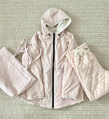 浅粉色加绒外套