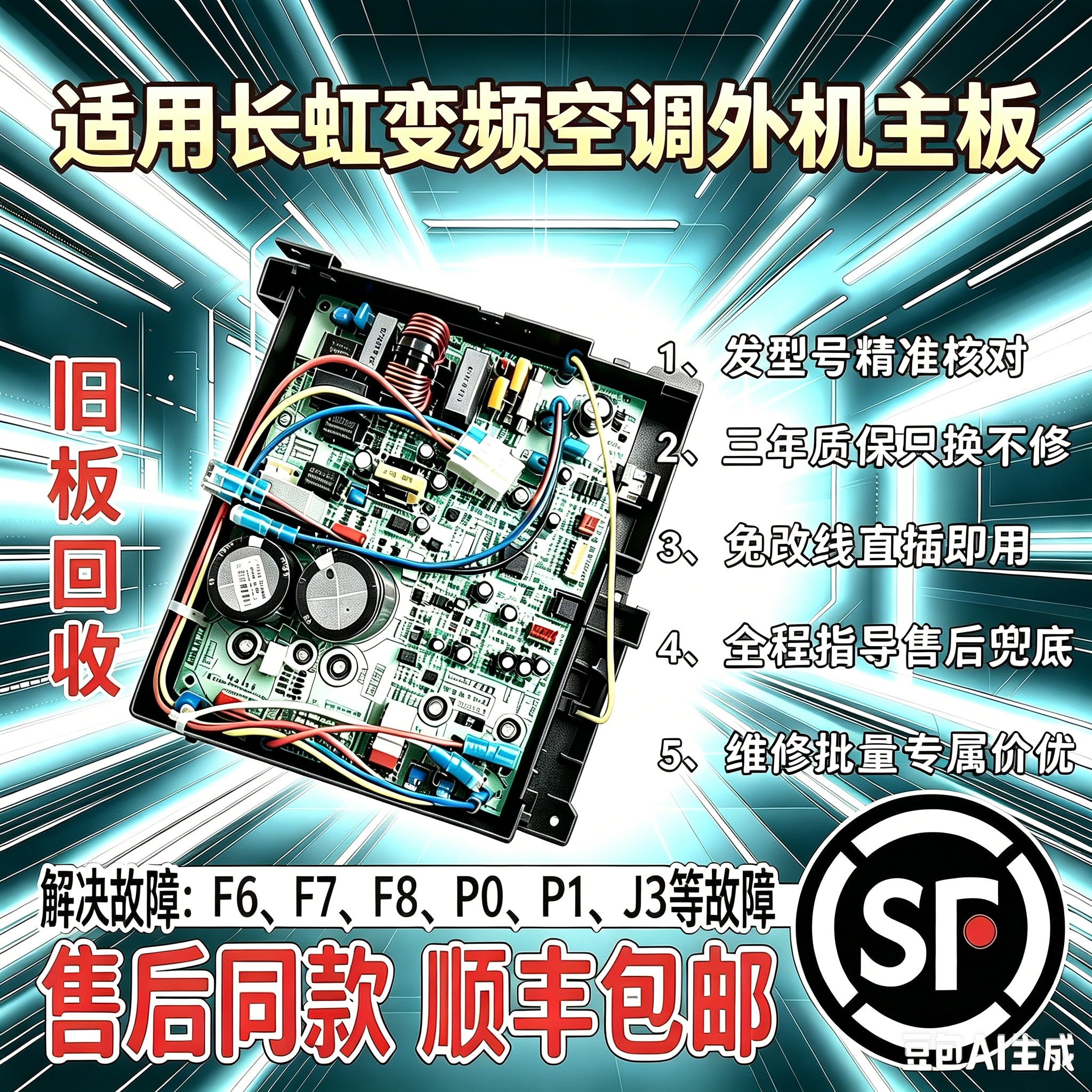 适用长虹3匹变频空调外机主板KFR-72电路板熊猫懒天花机圆柱通用