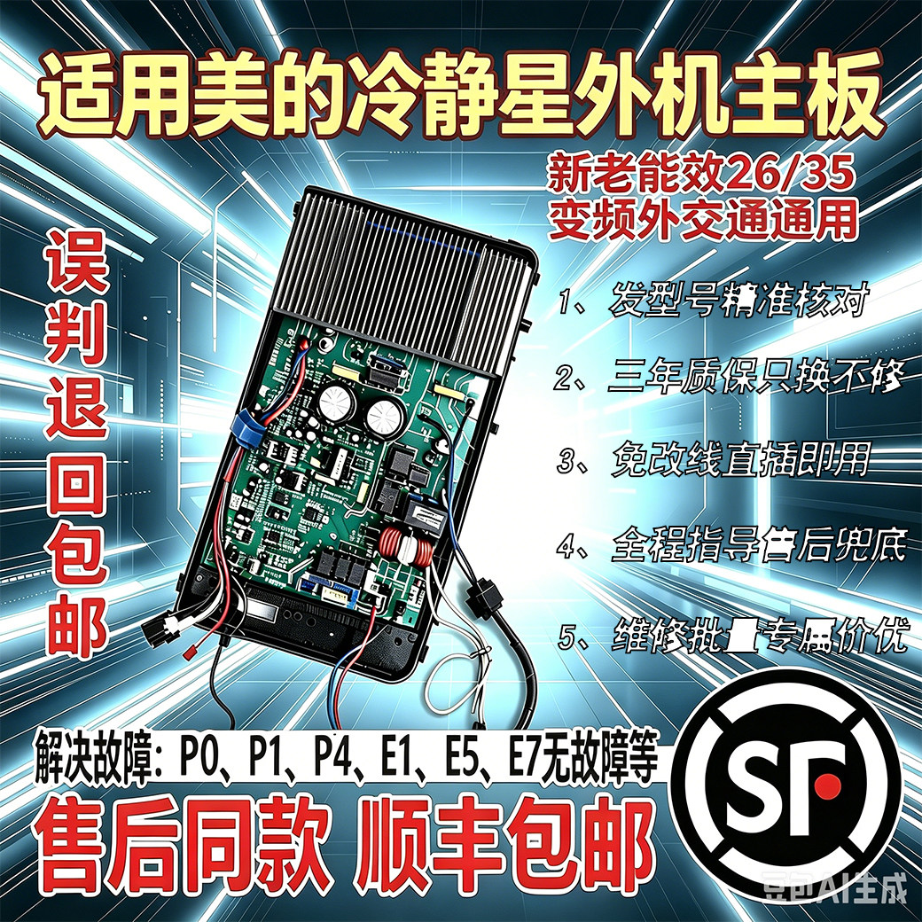 适用美的冷静星变频外机主板BP2N1-B01二代1.5匹2匹3匹空调通用