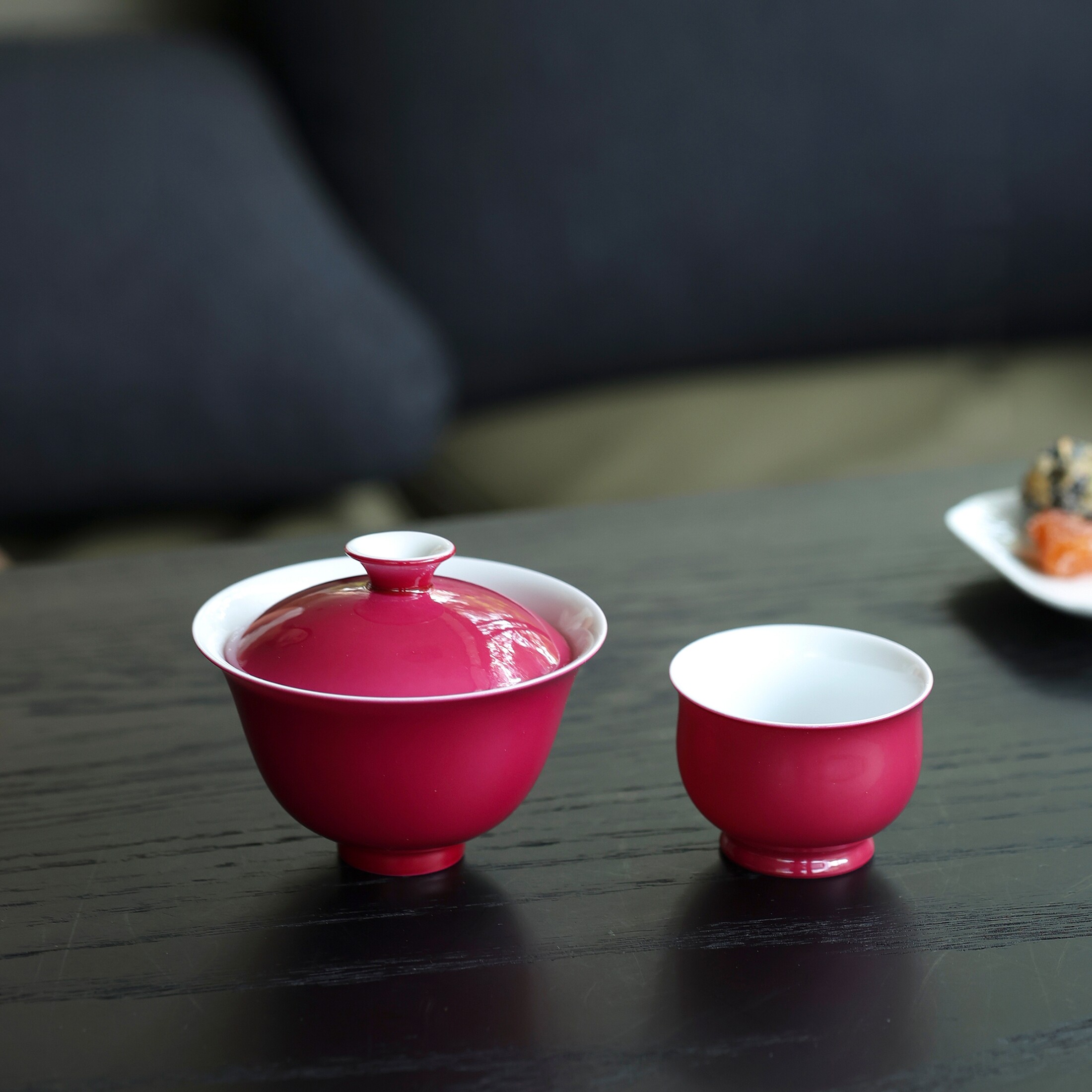 景德镇胭脂红炉式杯2025家用手工主人杯品茗杯一人饮功夫茶具茶杯