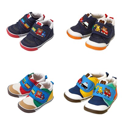 mikihouse二段刺绣学步鞋