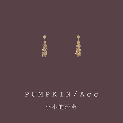 南瓜先生简约短款小流苏耳饰