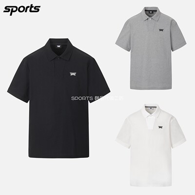 韩国代购PXG高尔夫球服26春夏男标志轻质舒适运动休闲翻领短袖T恤