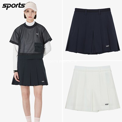 韩国代购APC高尔夫穿搭26年夏简约松紧腰宽松运动户外裙裤短裤女