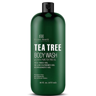 美国代购Botanic Hearth Tea Tree Body Wash, Helps with Nails,