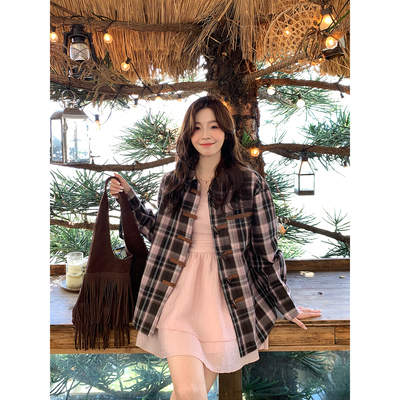 Even一雯【元英私服】韩系高智感拼接木耳边淡粉色吊带长短裙