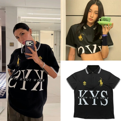买手店 Praying 26新款 翻领刺绣上衣印花字母短袖Polo衫T恤女