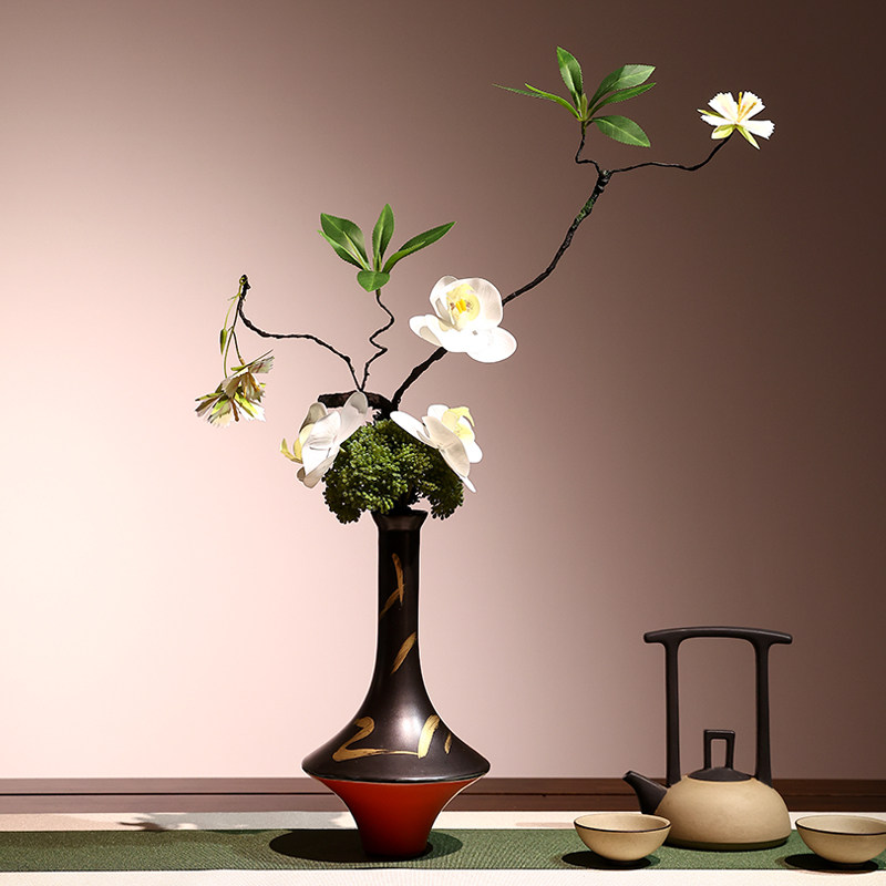 仿真水石榕绿植蝴蝶兰花束客厅室内桌面装饰插花植物高端花艺摆件