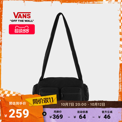 Vans范斯官方情侣单肩包黑色