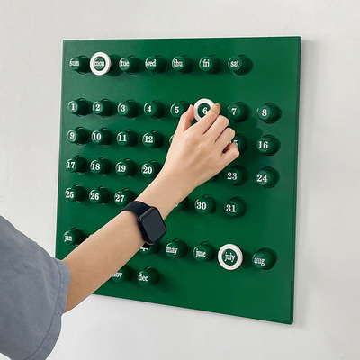 创意网红中古日历覆古墙面装饰ins风挂历Ring a date覆刻万年历绿