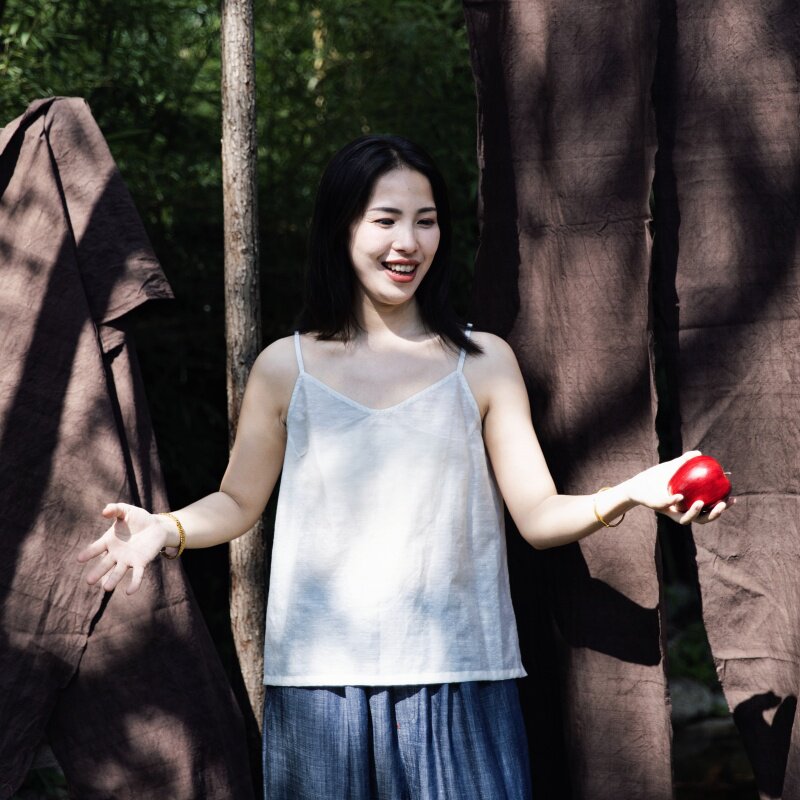 雨文她城|日系简约丝麻棉可调节吊带女夏季宽松内搭上衣背心