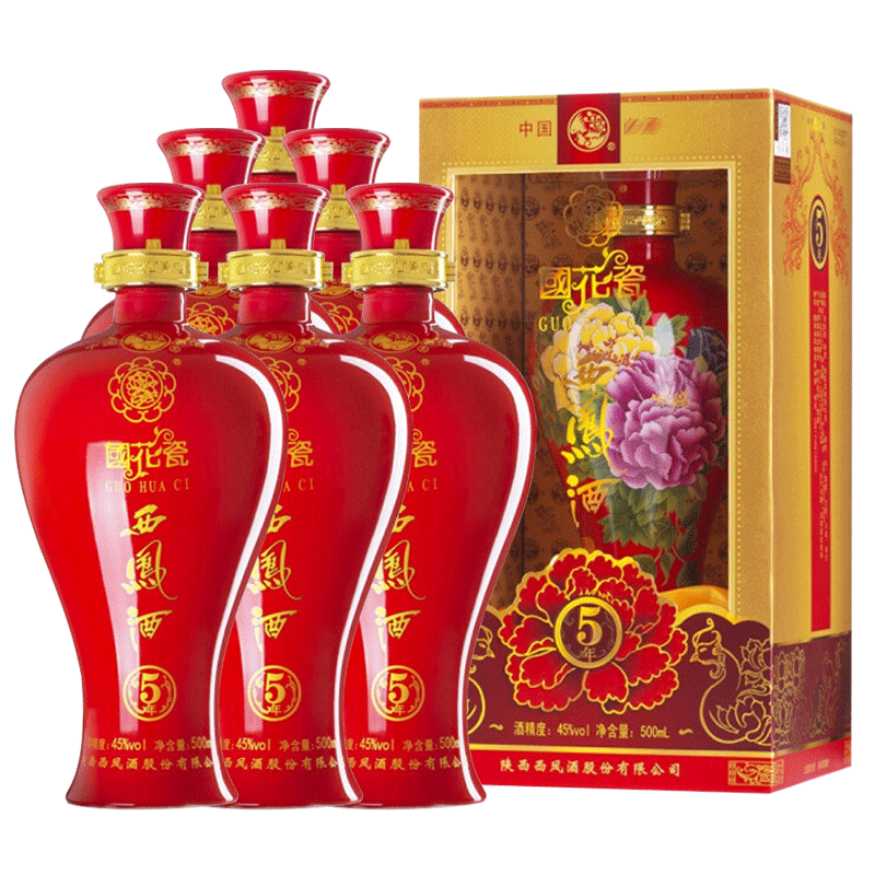 西凤酒国花瓷5年45度香型