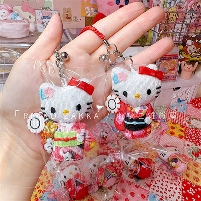 和服布艺小挂件hellokitty