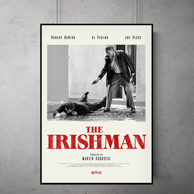 The Irishman 爱尔兰人经典电影海报装饰画餐厅书房酒吧床头挂画