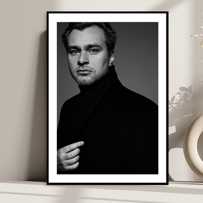 Christopher Nolan 克里斯托弗诺兰电影导演黑白人物书房装饰画
