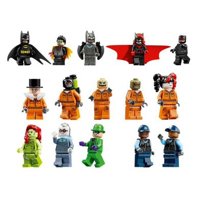 LEGO乐高 76300人仔 蝙蝠侠 阿卡姆疯人院 小丑毒藤女急冻人猫女