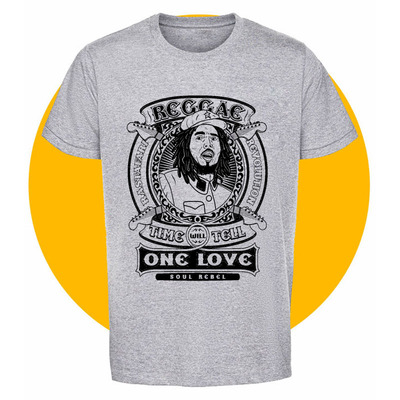 bob marley one love soul rebel reggae 男女复古撞边短袖T恤