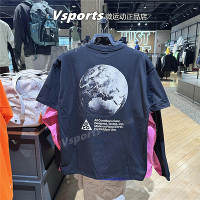 正品耐克t恤男子2026夏季运动ACG户外宽松印花圆领短袖IH1289-010