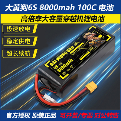大黄狗8000mah6S100C锂电池
