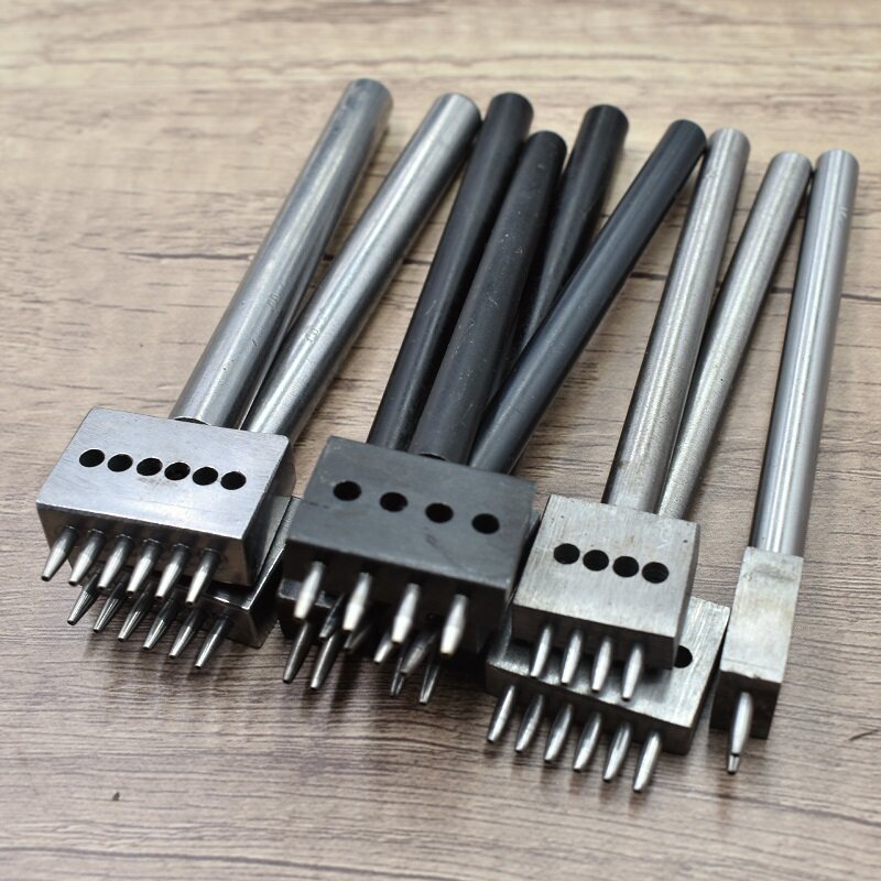 手工皮具排冲 圆柱冲精钢冲 diy皮革皮艺打孔缝皮工具替代菱斩