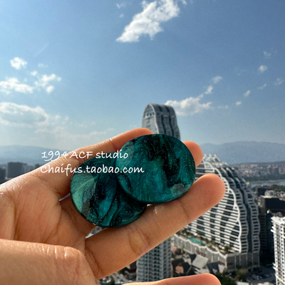 韩系细闪人鱼姬圆形耳钉