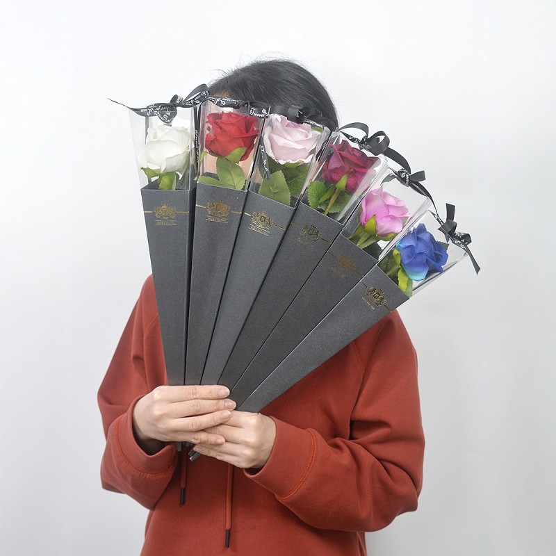 仿真玫瑰花礼盒妇女节婚庆礼物教师节母亲节情人节假花七夕节花束