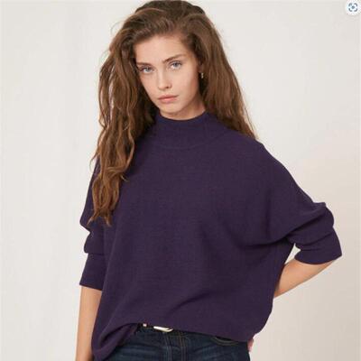 英国春款余单蝙蝠毛织衫圆领