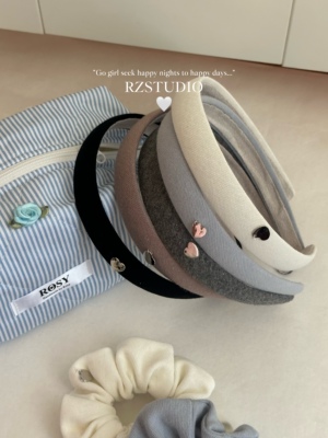 RZSTUDIO灰奶调系美式极简发箍手工复古学院少女细款发箍