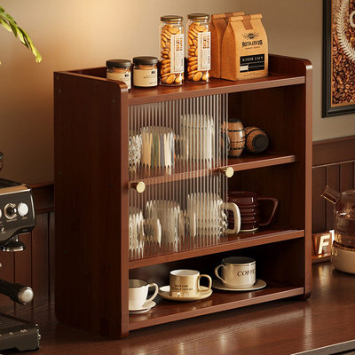 厨房置物架杯架茶具咖啡杯防尘收纳柜桌面杯子展示架马克杯餐边柜