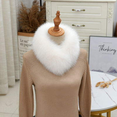 张元英同款真毛狐狸毛围巾吸扣皮草围脖套女秋冬毛毛领单卖百搭