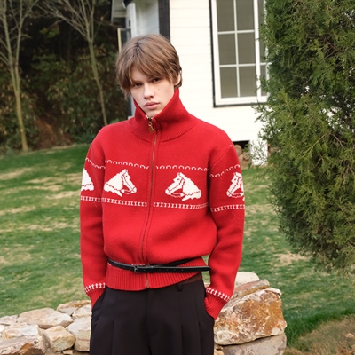 HOPECONCEPT招财小马限定系列费尔岛提花拉夫老钱加厚毛衣25539