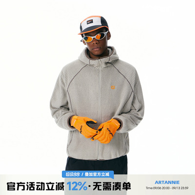 ARTANNIE美式运动连帽开衫外套男2026秋季新款哈苏线抓绒情侣夹克