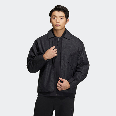 Adidas阿迪达斯男子春秋新款翻领运动透气休闲防风夹克外套HY5843