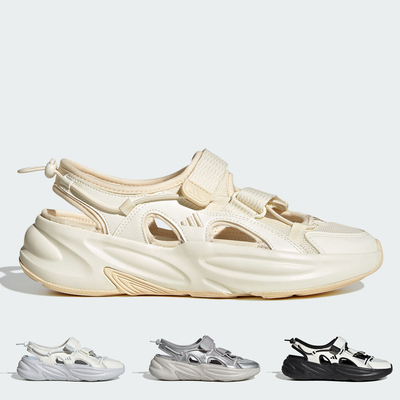 阿迪达斯OZWAVE SANDAL超轻缓震回弹魔术贴厚底凉鞋JS4576 JS4577