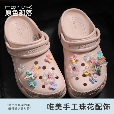 2025新款鞋花花朵配饰一套高级女