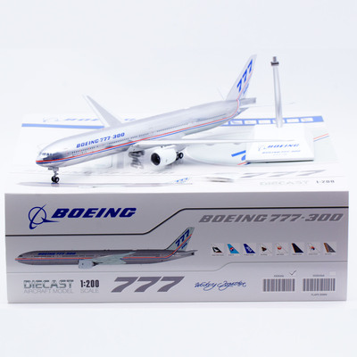 Jcwings 1/200 合金飞机模型 波音原厂 B777-300 N5014K